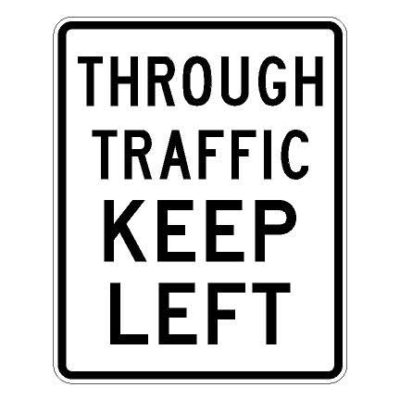 R4-H12 Through Traffic Keep Left - Kleem Inc.