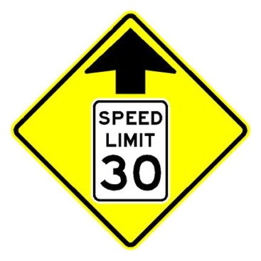 W3-5 Speed Zone Ahead (Symbol) - Kleem Inc.