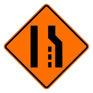 W4-2R Right Lane Reduction Symbol - Kleem Inc.
