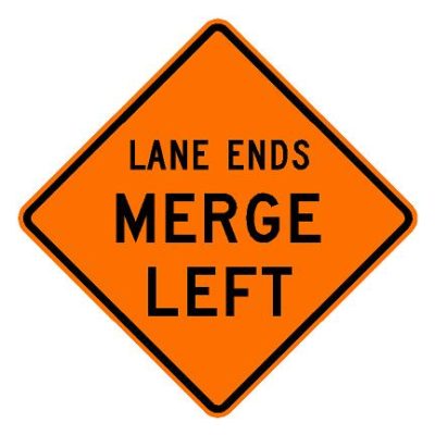 W9-2L Lane Ends Merge Left - Kleem Inc.
