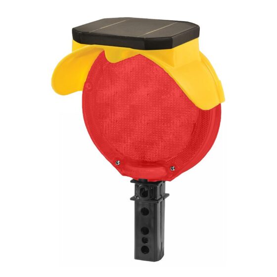 Solar "B" Light 24/7 Flasher-RED - Kleem Inc.